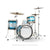 Slingerland Radio King 3-piece Shell Pack - Blue and Silver Lacquer ...