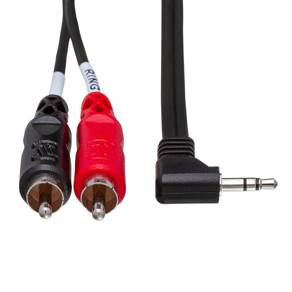 Hosa Technology Right angle 3.5mm TRS to Dual RCA Stereo Breakout Cabl