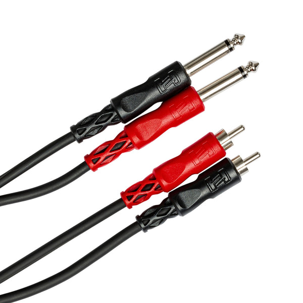 Hosa Technology Dual 1/4 in TS to Dual RCA Stereo Interconnect Cable