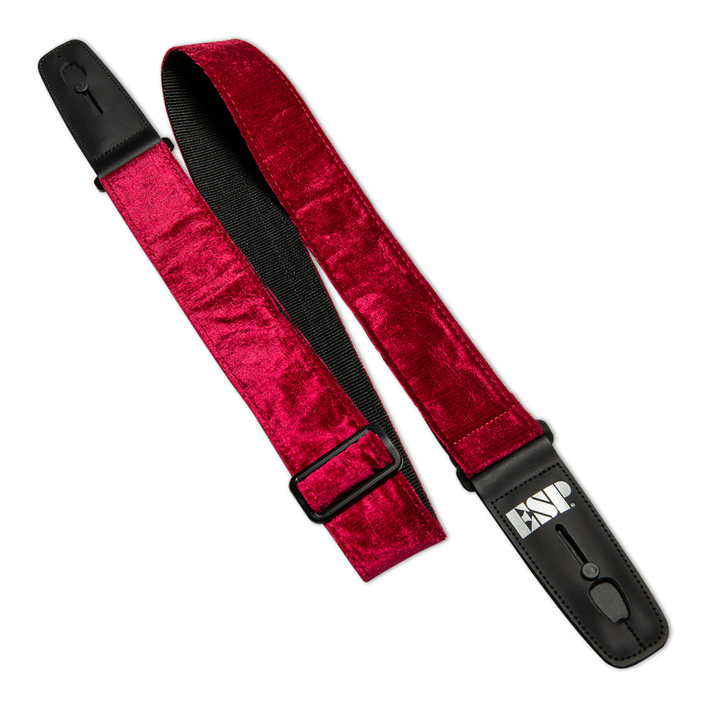 ESP Lock it Strap 2'' Crushed Velvet Red - Sky Music