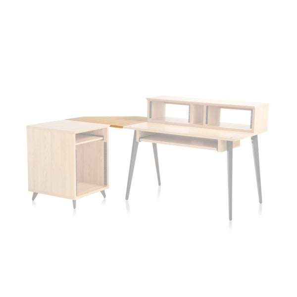 GATOR Elite Studio Desk Corner Section Maple - Sky Music