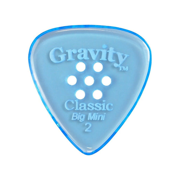 Gravity Picks Classic Big Mini 2mm Polished w/Multi Blue