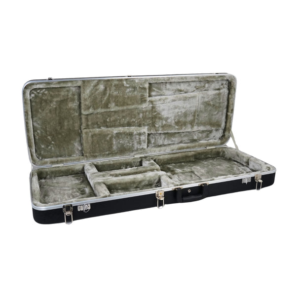 Sky ABS Electric Guitar Hard Case - Black with Silver Interior