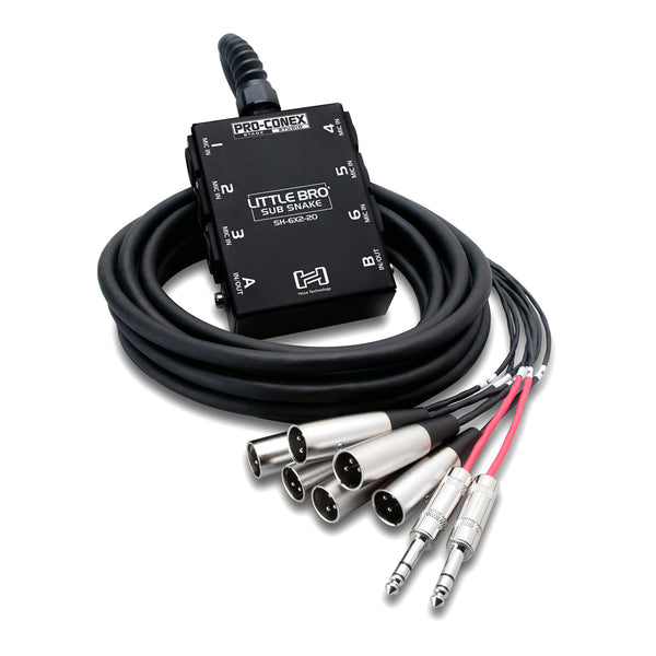 Hosa Technology Little Bro' 6X2 Sub Snake 20Ft