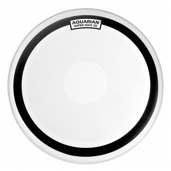 Aquarian SKIII22 22" Super-Kick 3 Coated 1ply w/Power Dot White