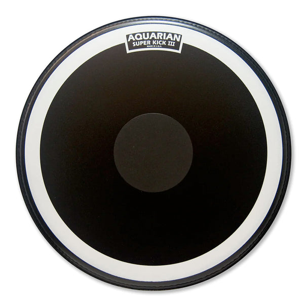 Aquarian SKIII20BK 20" Super-Kick 3 Coated 1ply w/Power Dot Black